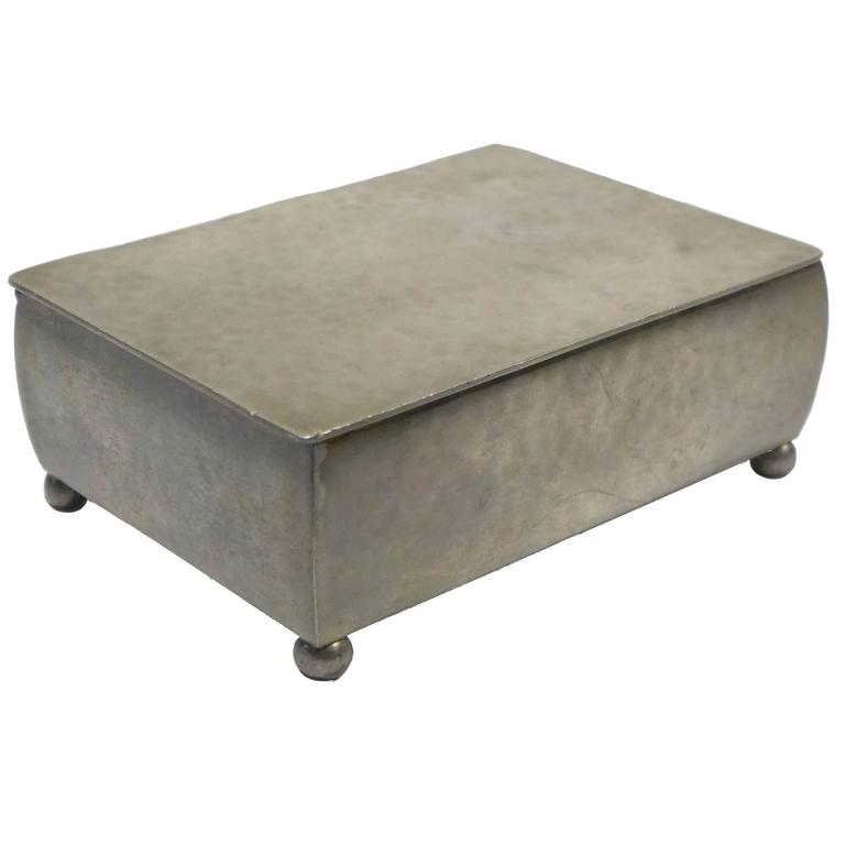 Just Andersen Footed Pewter Box at 1stDibs