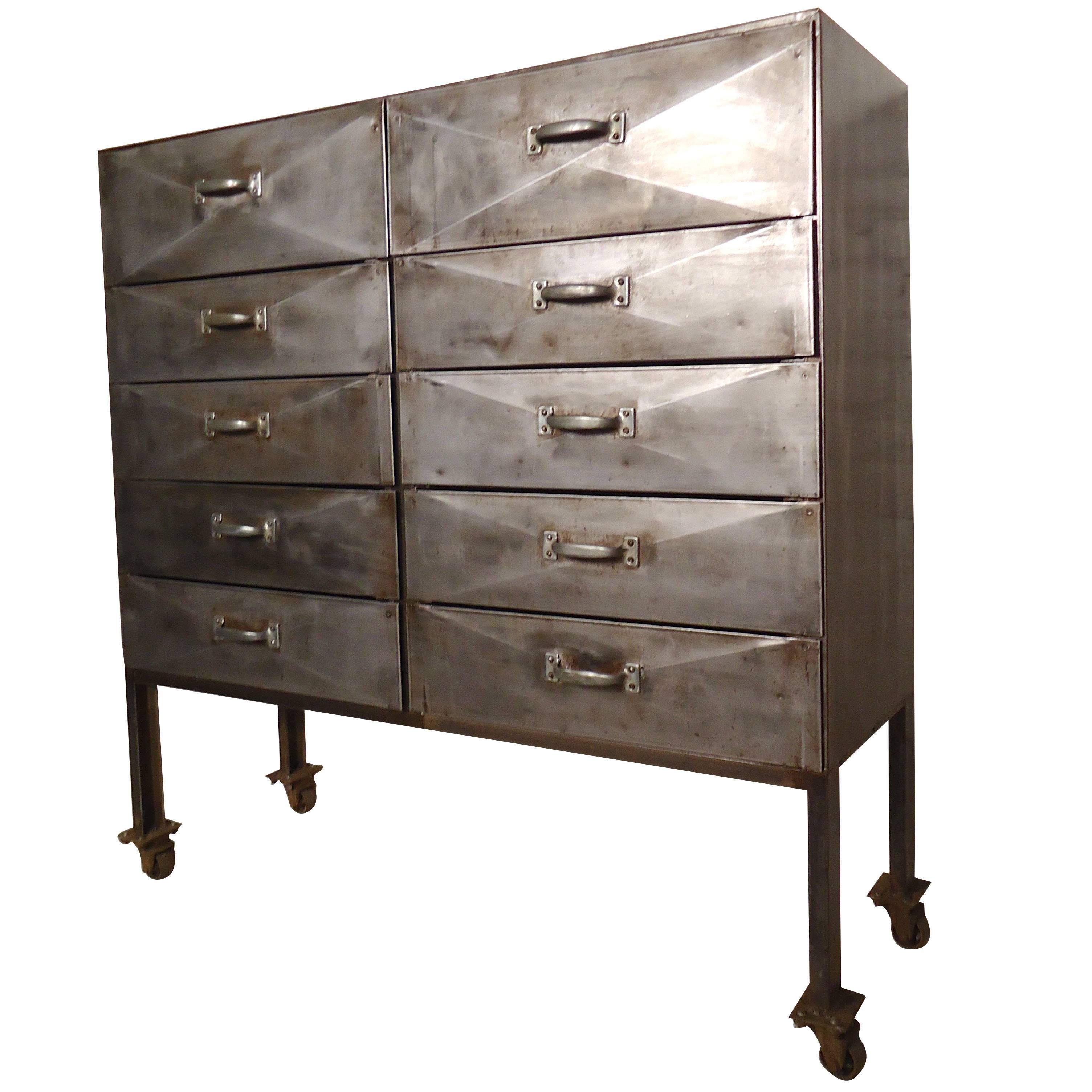 Unique Industrial Ten-Drawer Metal Cabinet For Sale at 1stDibs | metal ...