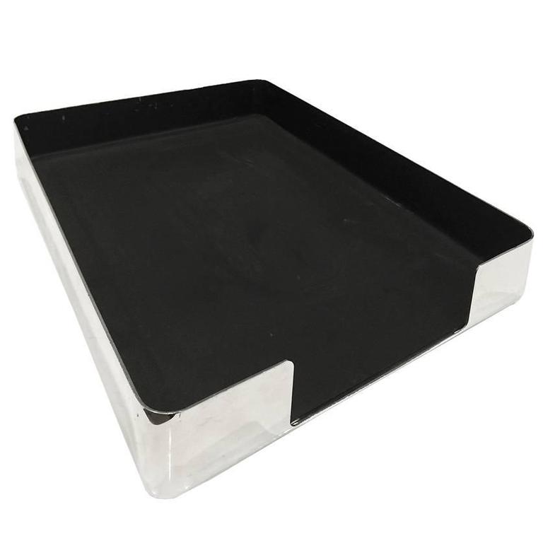 Smokador Single Tier Chrome Letter Tray at 1stDibs