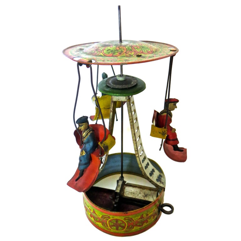 American Tin Toy, Clockwork Carousel, circa 1895 For Sale at 1stDibs