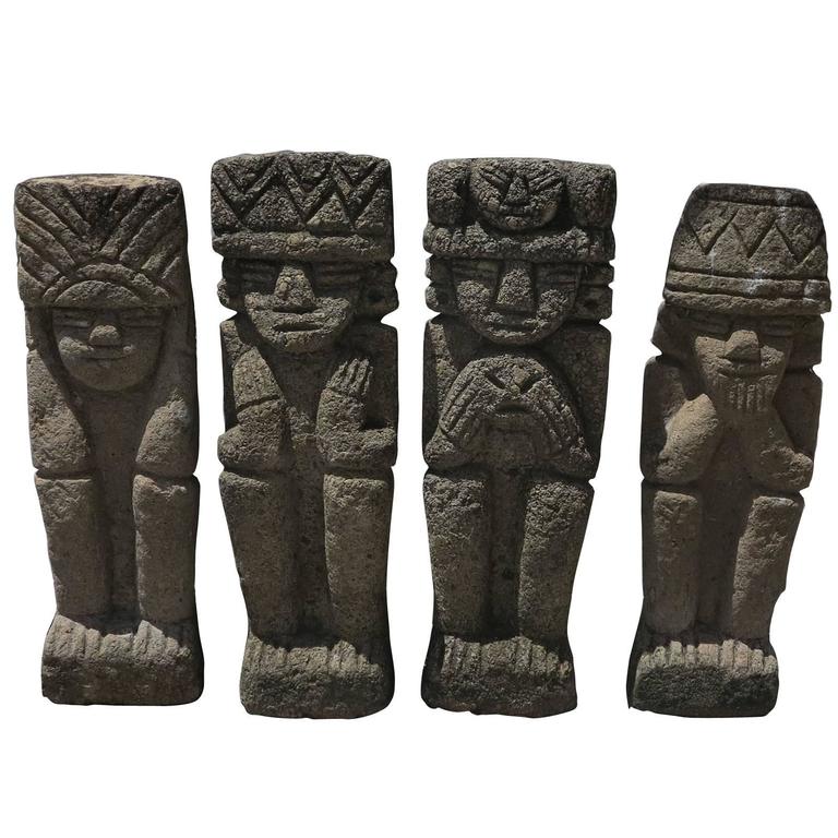 Cast Stone 4 Wise Tiki Monkey Hear No Evil See No Evil Speak No Evil Do ...