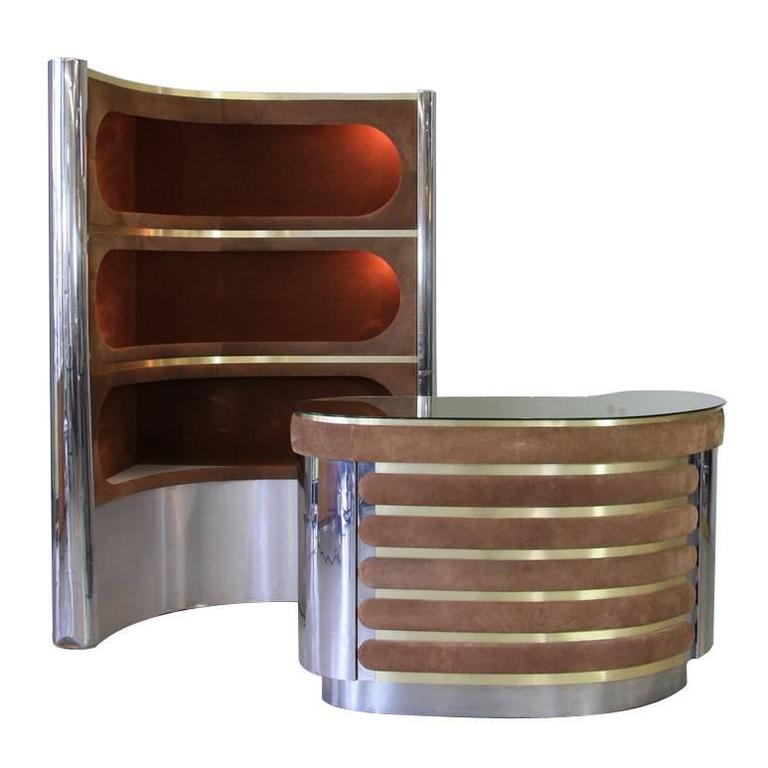 Two-Piece Bar in the Style of Mr. Rizzo, Italy 1960-1970 at 1stDibs