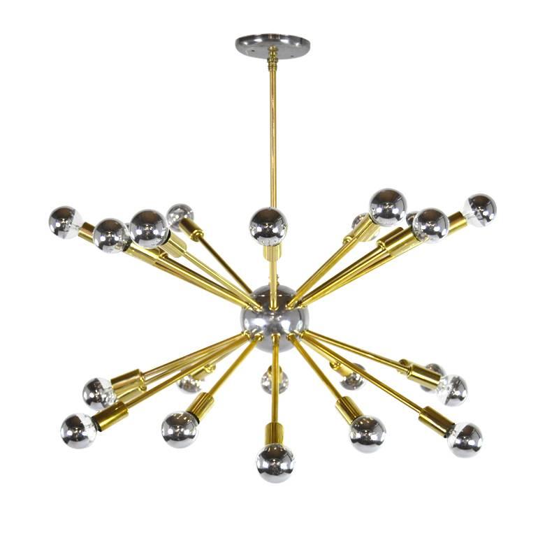 Vintage Brass Sputnik Lamp with 24 Branches at 1stDibs