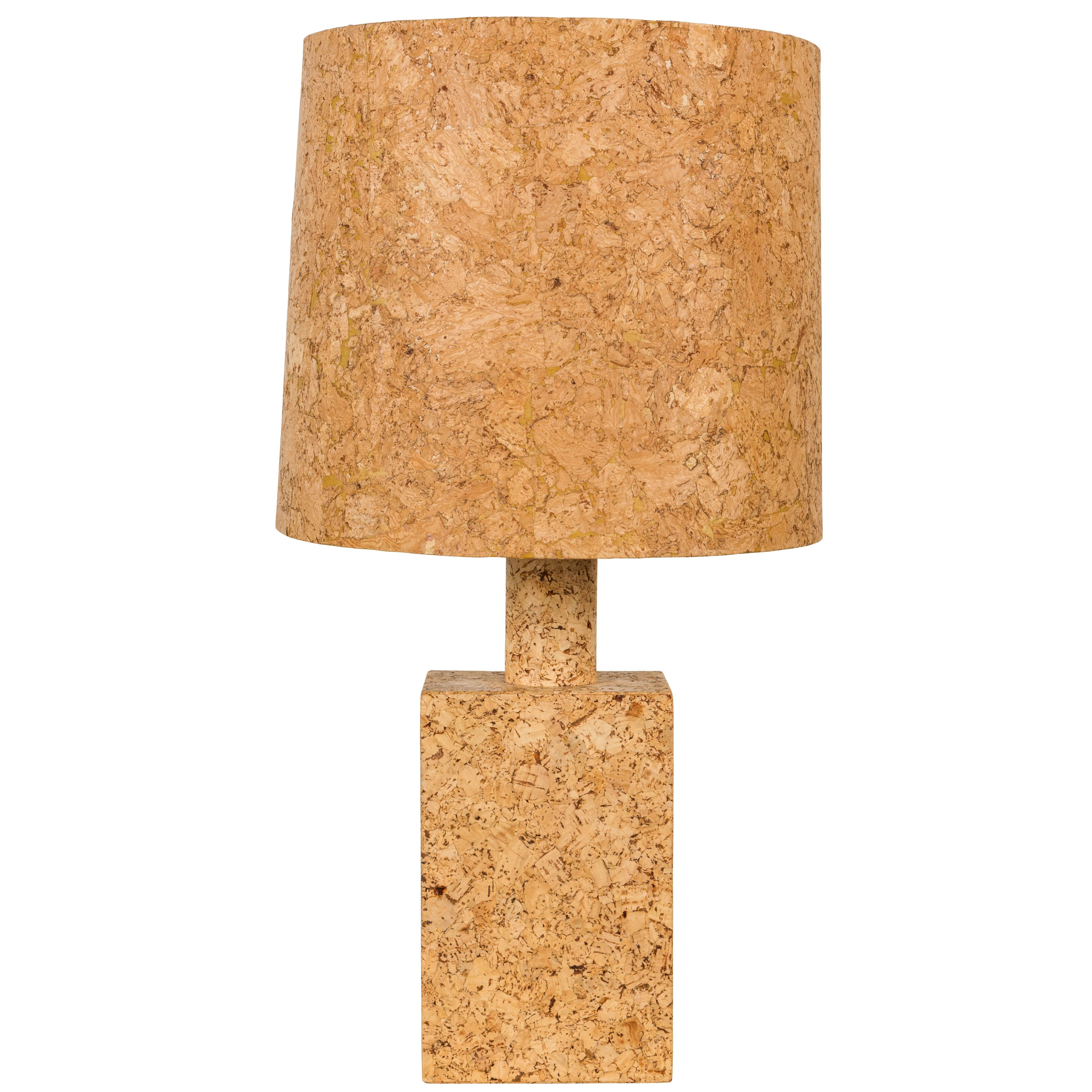 Cork Table Lamp with Cork Shade at 1stDibs