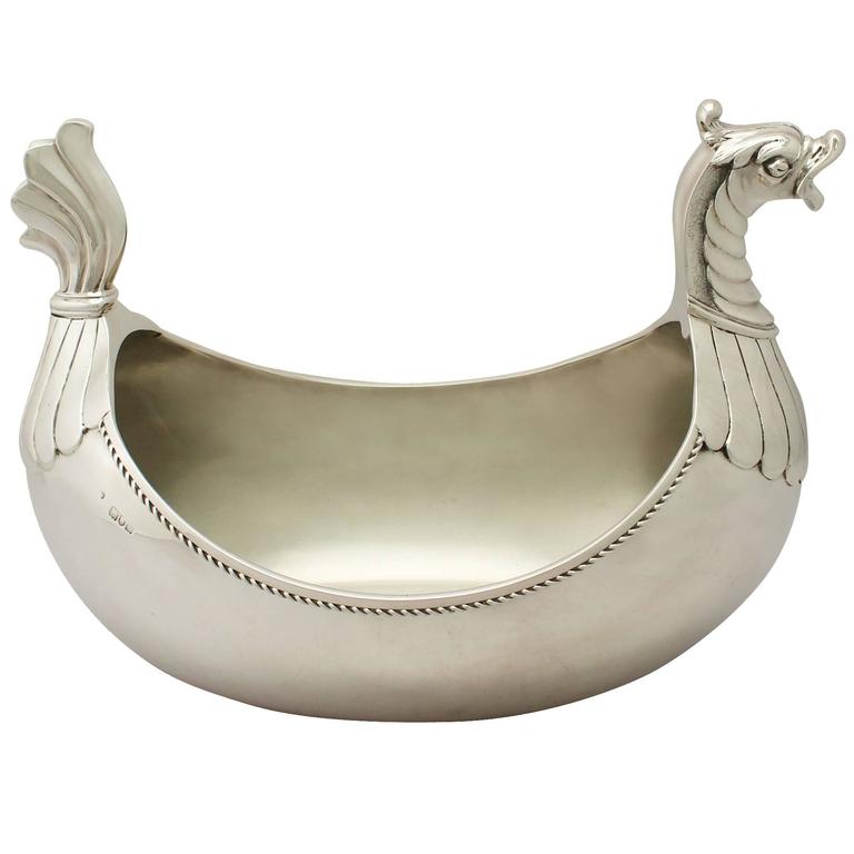Antique Large Silver Plated Centerpiece Bowl at 1stdibs