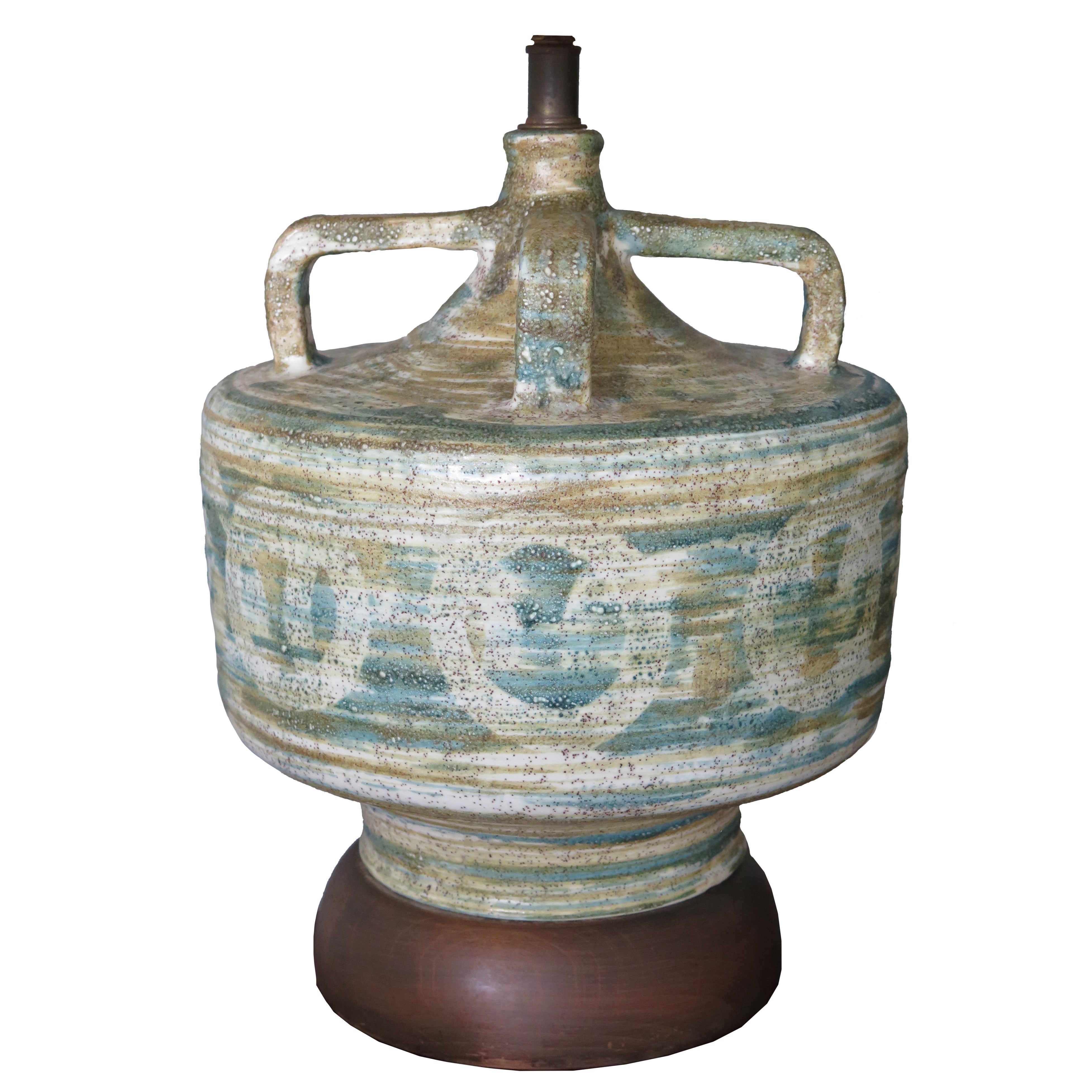 Raymor Ceramic Fish Lamp For Sale at 1stDibs