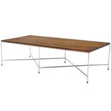 Modernist Midcentury Solid Steel Chrome Finish Square Coffee Table Base ...