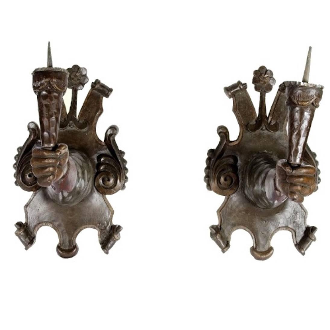 Pair of Italian Renaissance Style Wall Sconces at 1stDibs