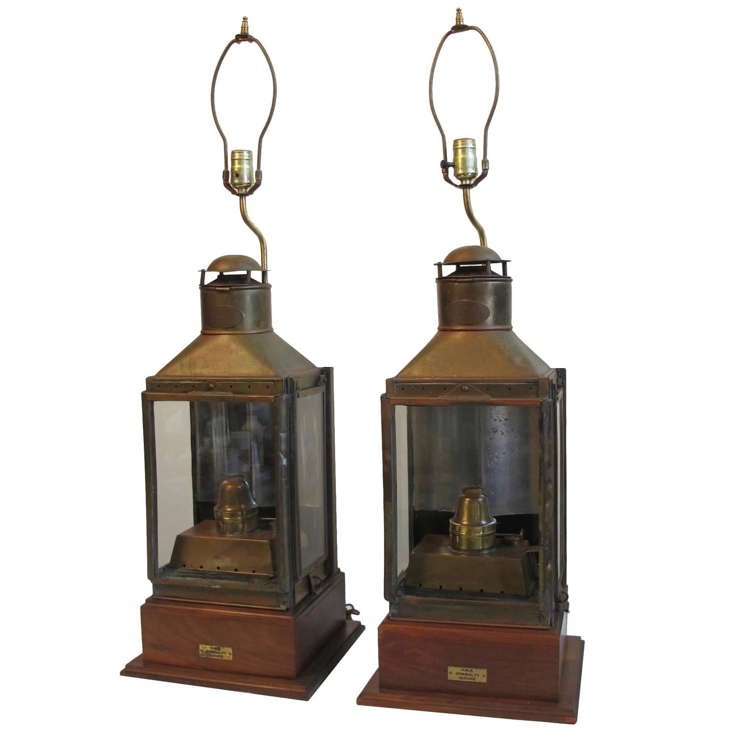 Nautical Brass Ship Lanterns Lamps For Sale at 1stdibs