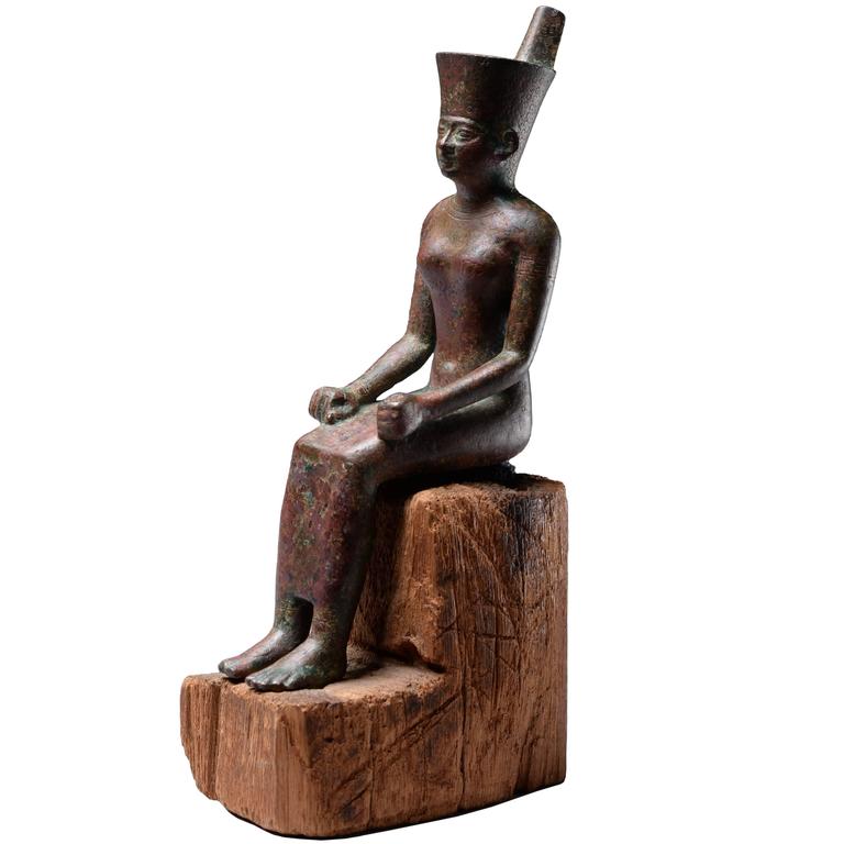 Ancient Egyptian Bronze Figure of the Goddess Neith, 600 BC at 1stDibs ...