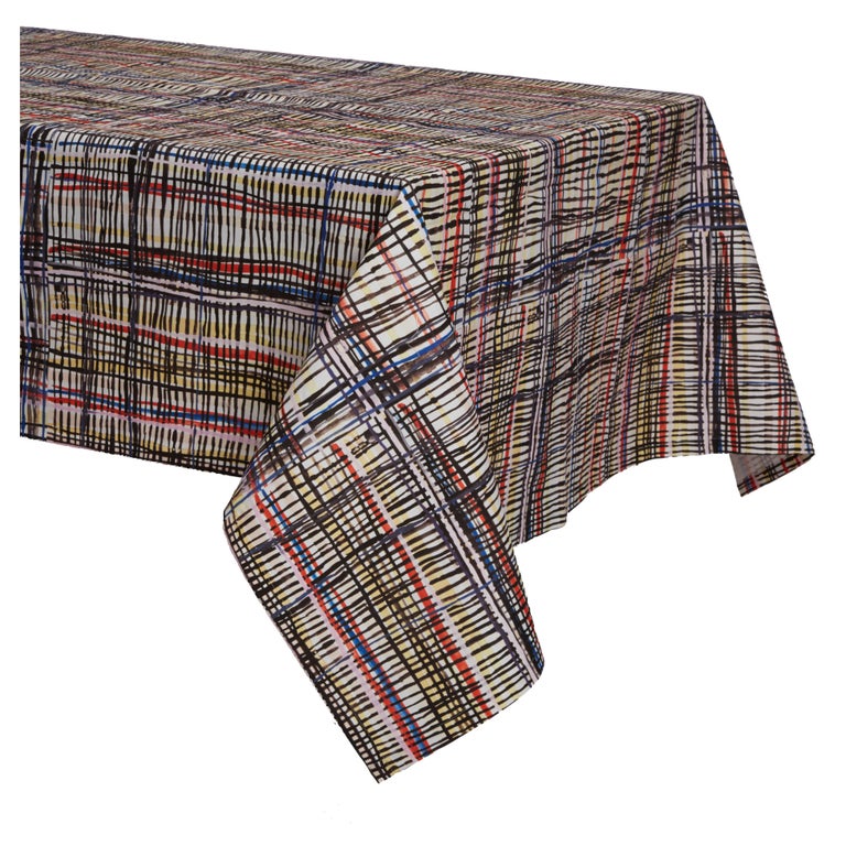 Crazy Plaid Tablecloth For Sale at 1stDibs