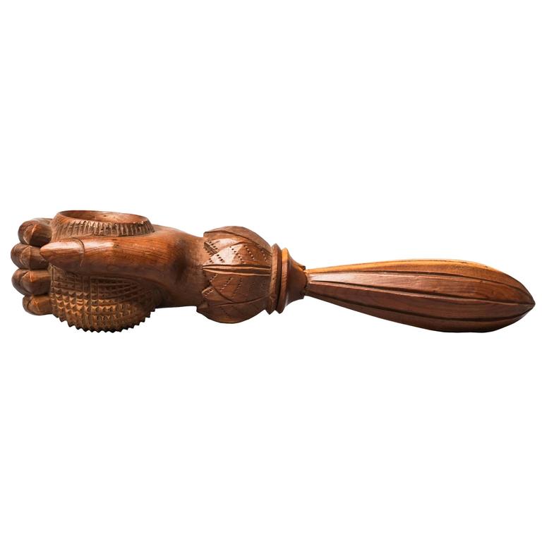 19th Century English Treen Wood Hazelnut Nutcracker Hand at 1stDibs