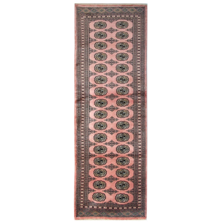 Turkman Bukhara Runner, Rust Stair Runner Hallway Carpet Rug at 1stDibs