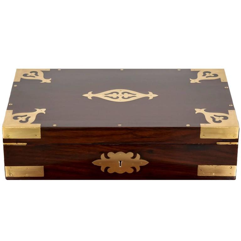 Antique Anglo-Indian Rosewood Writing Box at 1stDibs
