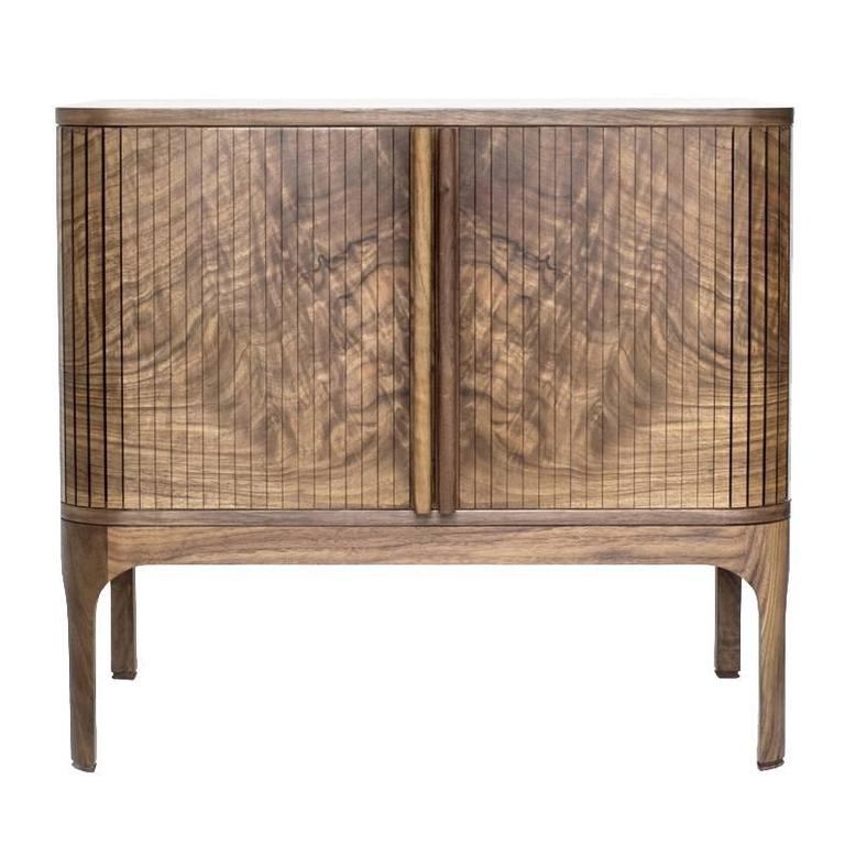 Tambour Petit Cabinet with Sliding Tambour Doors For Sale at 1stDibs