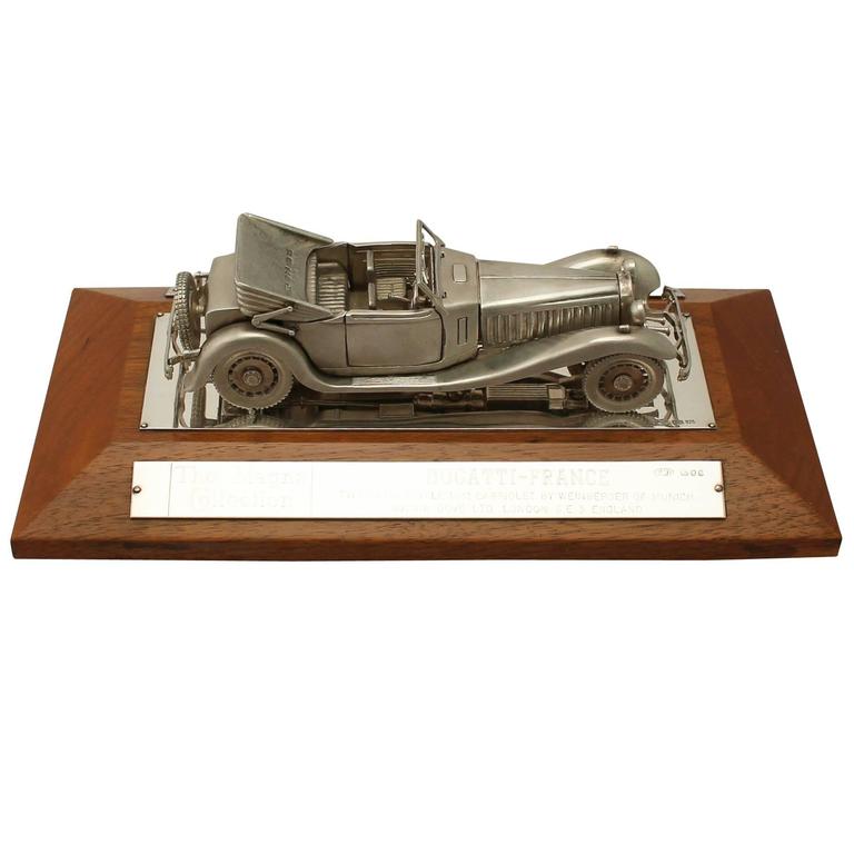 1970s Sterling Silver Presentation Model Car at 1stDibs