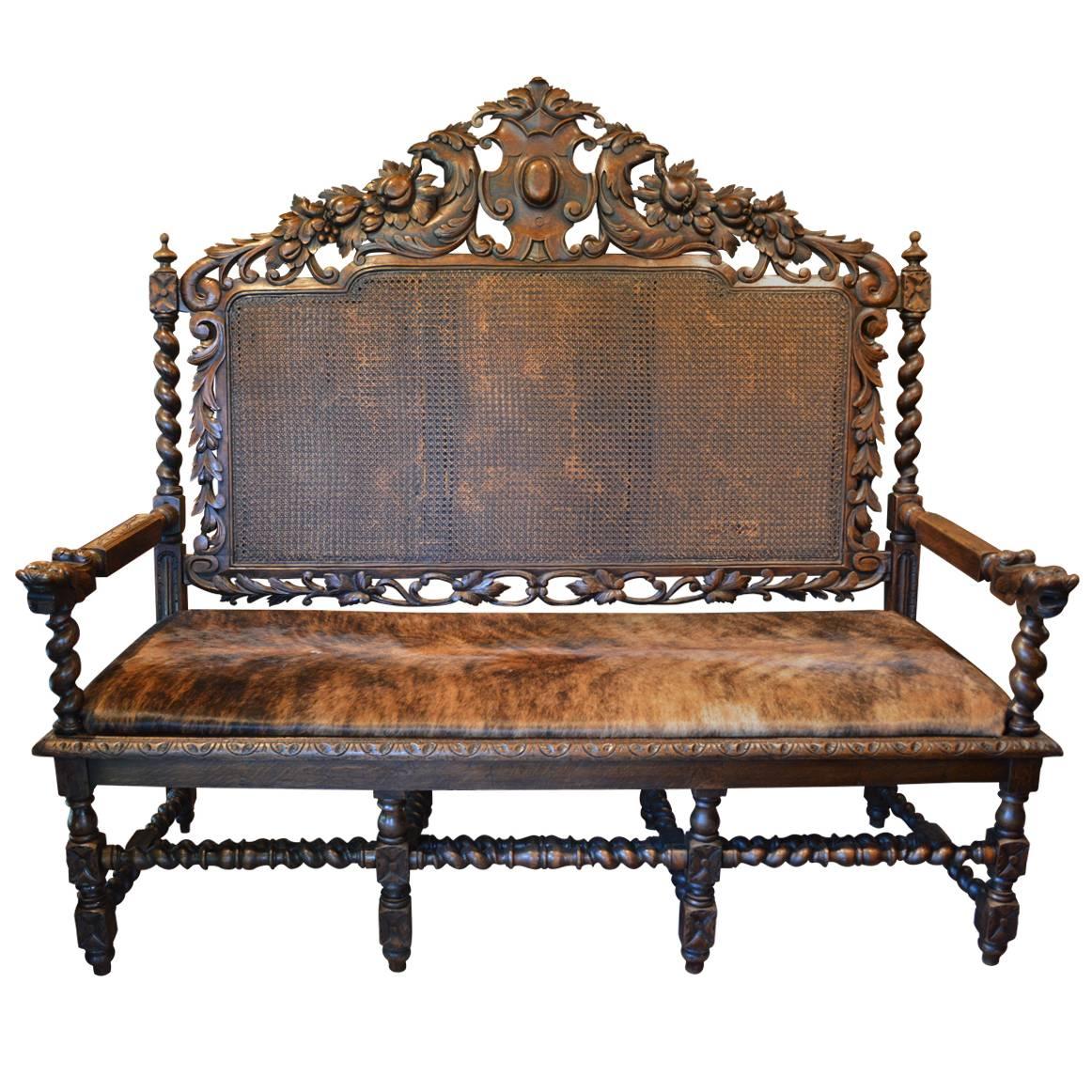 Antique European Gothic Style Hand-Carved Bench at 1stDibs | gothic ...