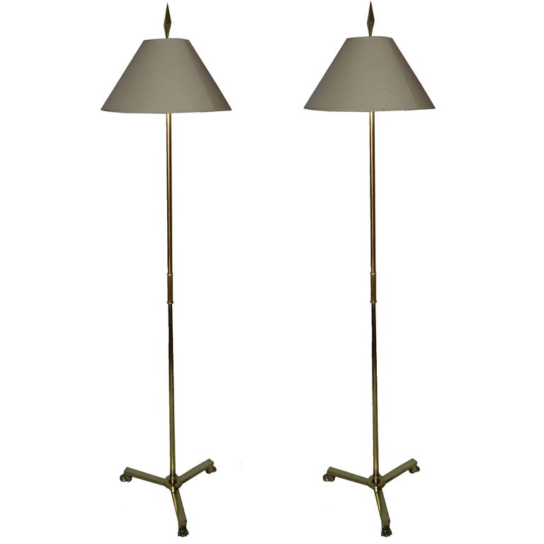 Set of Two Bronze Floor Lamp by Maison Jansen at 1stDibs