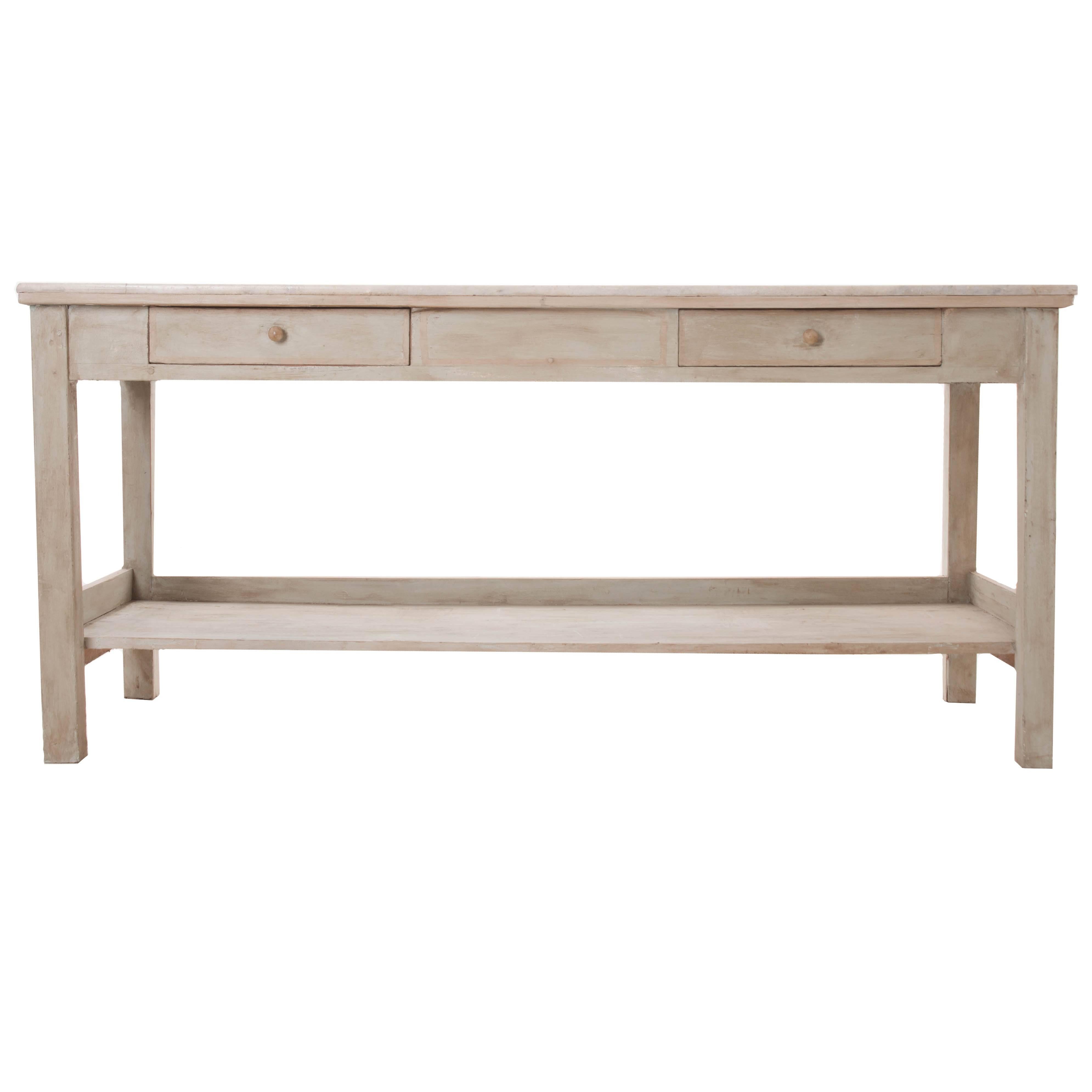 French Vintage Marble-Top Pastry Chef's Table at 1stDibs | marble top ...