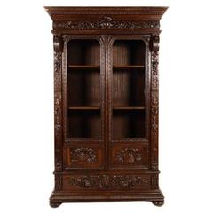 Antique French Renaissance Revival Bookcase Circa 1870 at 1stDibs