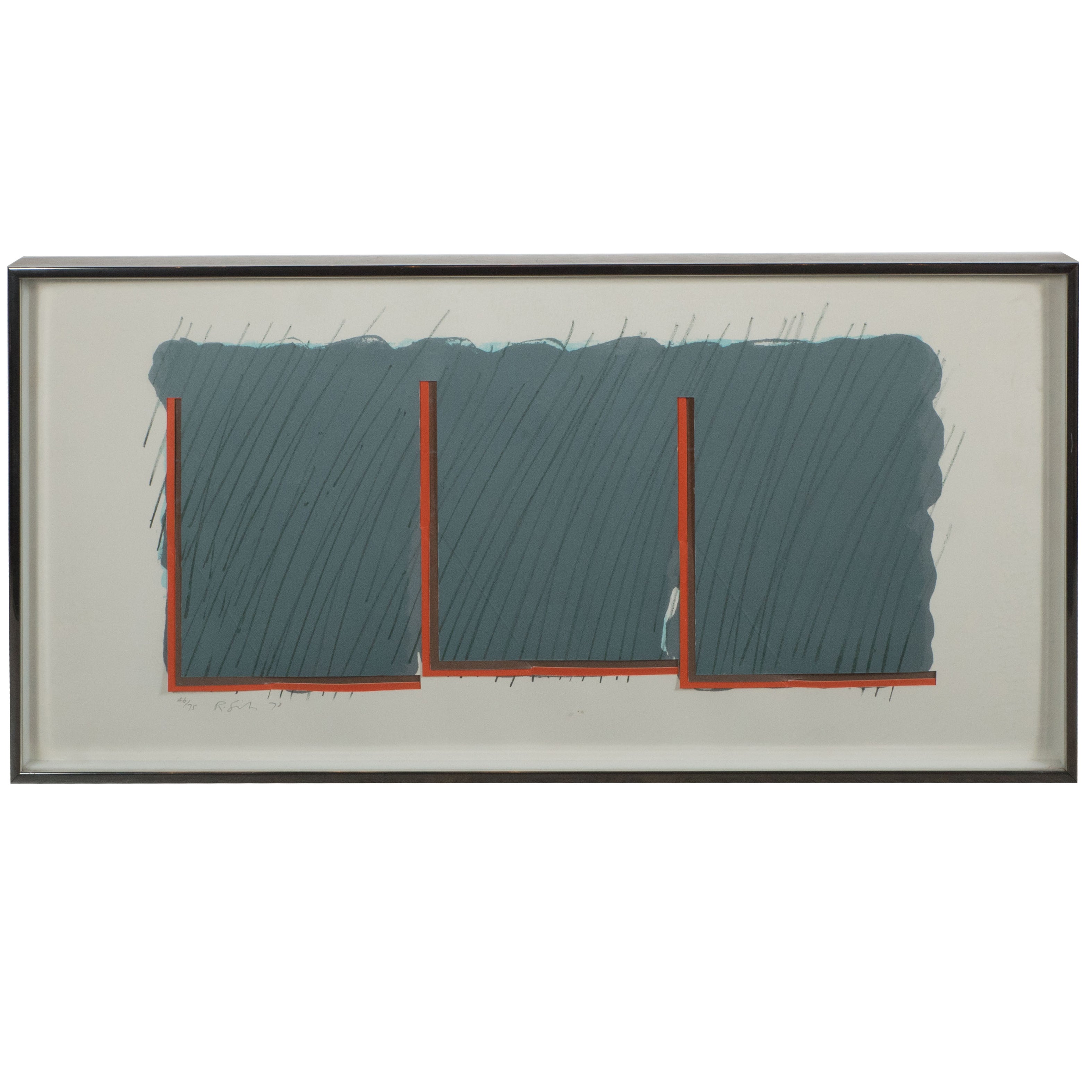 Mid Century Modern Abstract Art Lithograph Signed Aki Kimoto For Sale ...