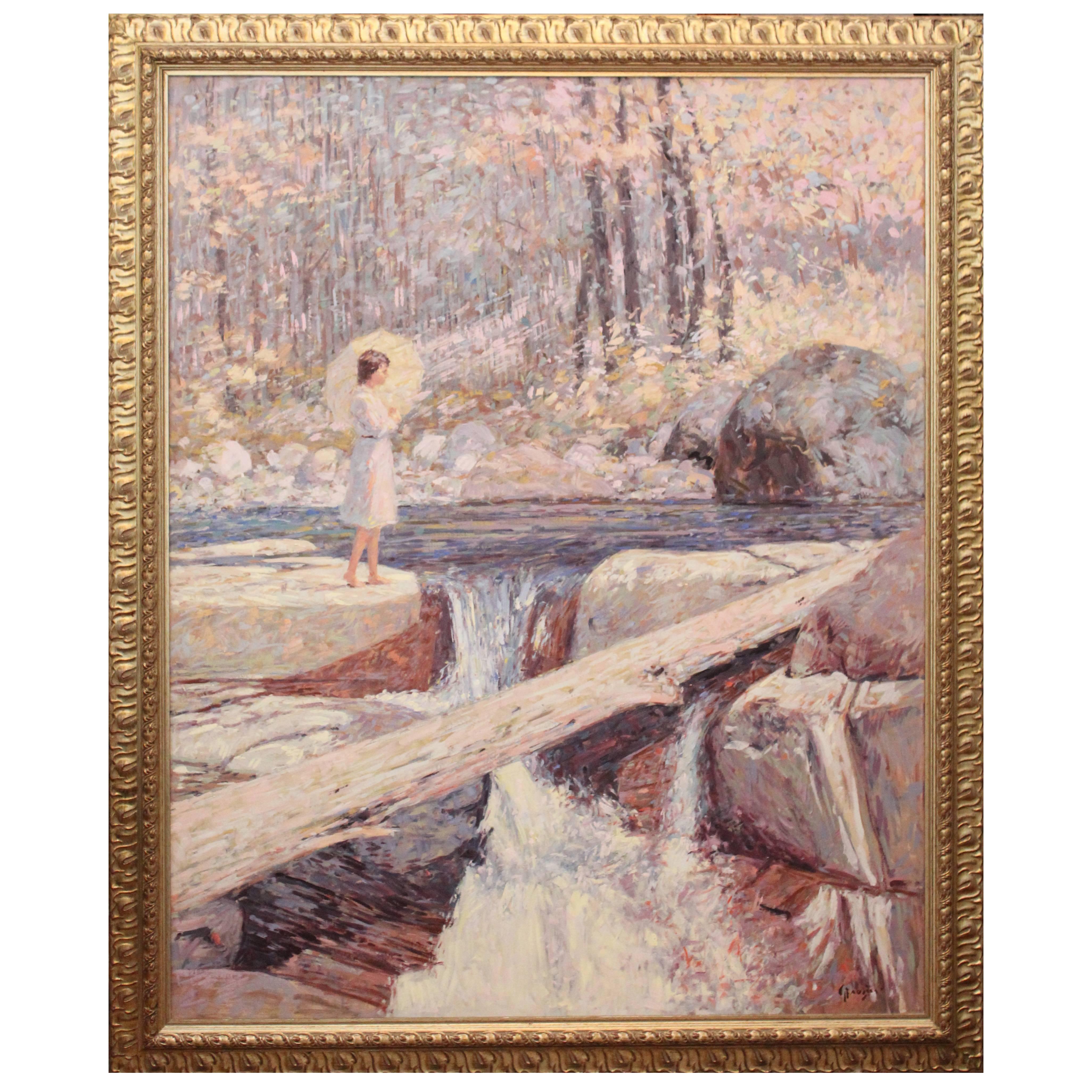 C James Frazier O/C "Cascades of Color" Large Oil Painting at 1stDibs ...