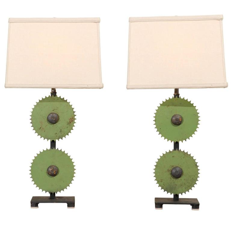 "Gear" Lamps at 1stDibs
