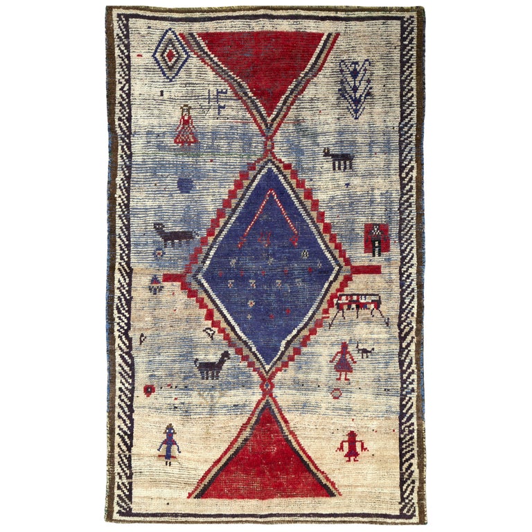 Antique Persian Gabbeh Rug For Sale at 1stDibs