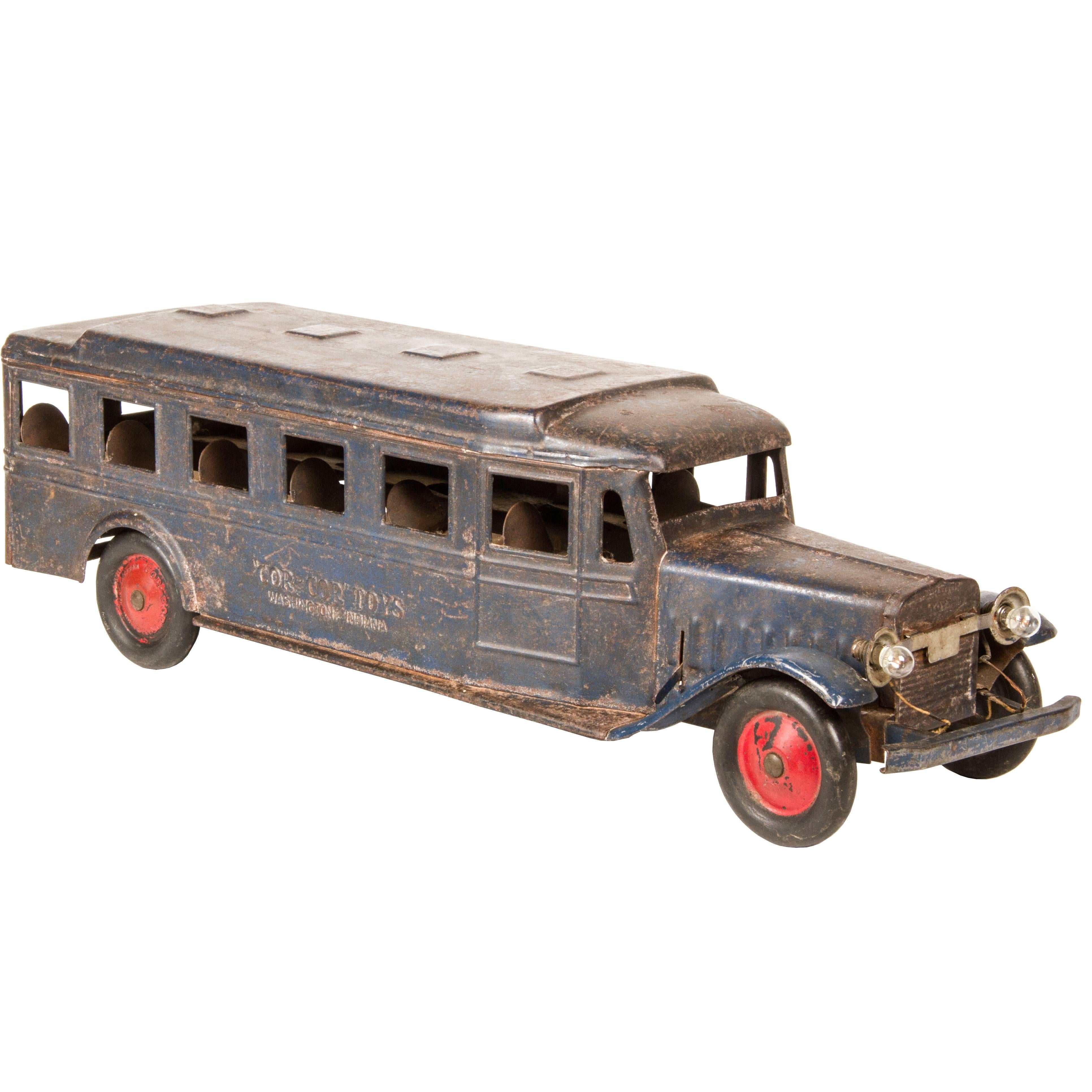 1920s Vintage Cor-Cor Toy Bus with Working Lights at 1stDibs | toy cor ...