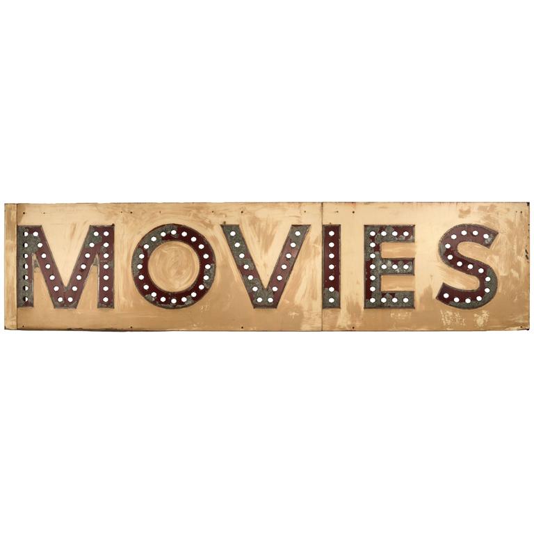 Giant Movie Theatre Sign at 1stDibs