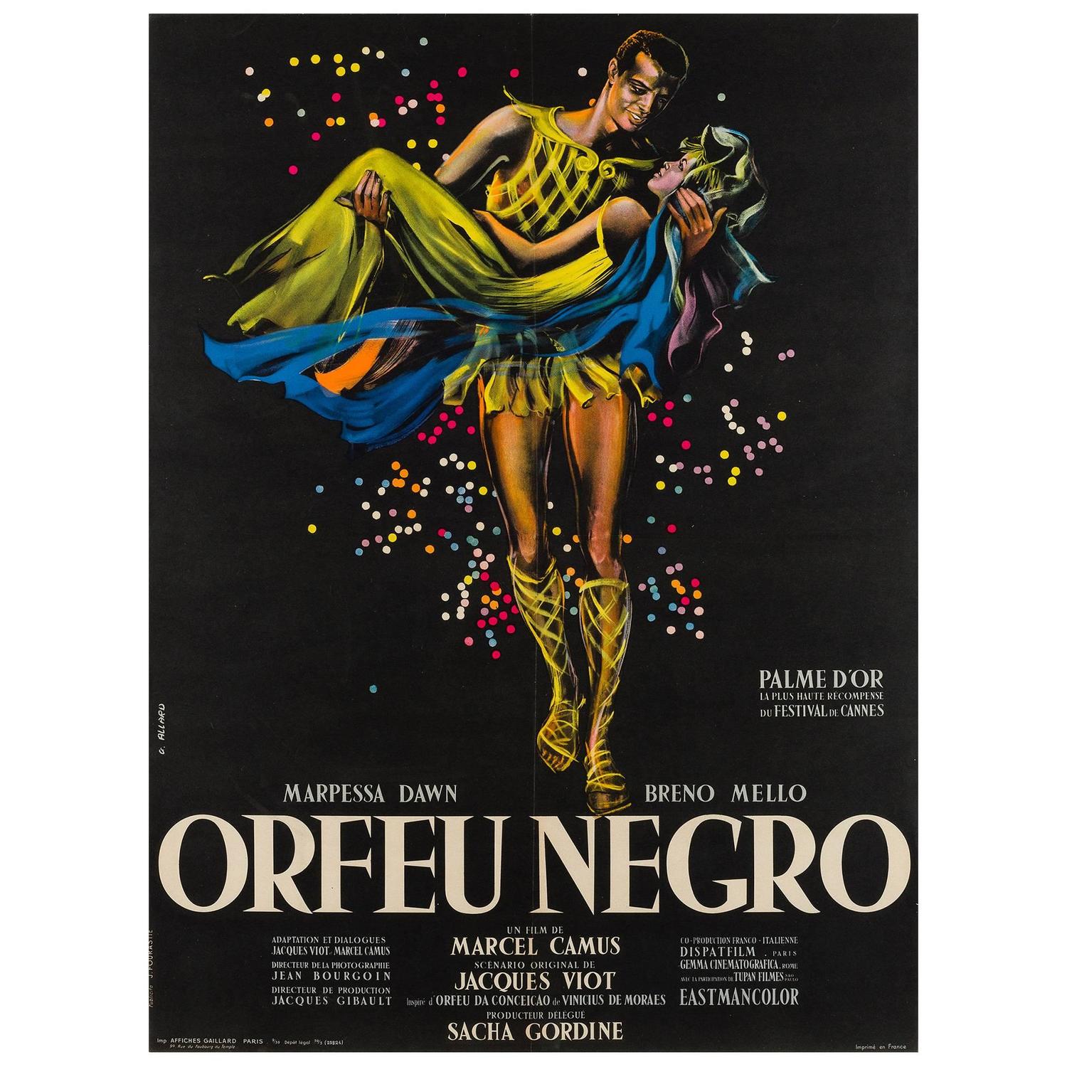 Black Orpheus Original French Film Poster, Georges Allard, 1959 For ...