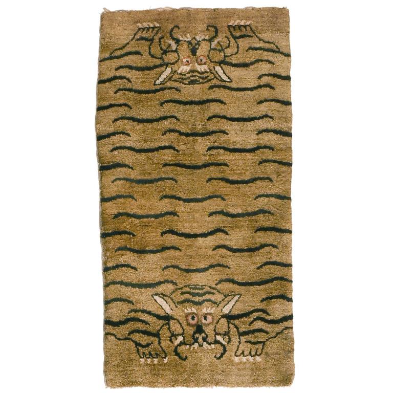 Antique Tiger Pelt Rug For Sale at 1stdibs