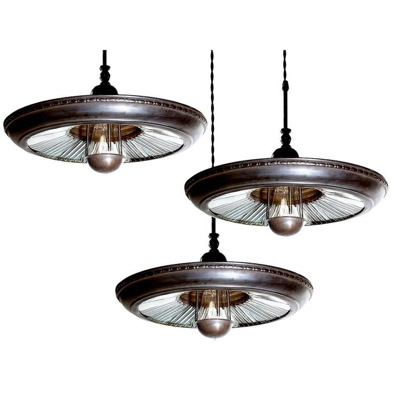 Mirrored Reflector Pendants at 1stDibs