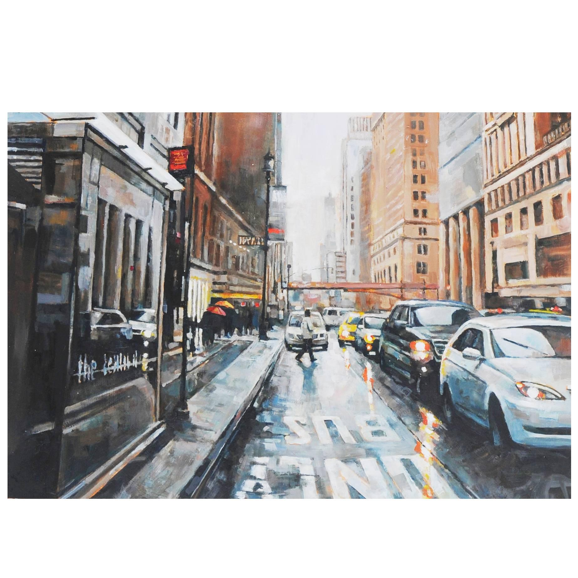"Bus Only" Original New York Cityscape Print Art by Kevin Conklin For ...
