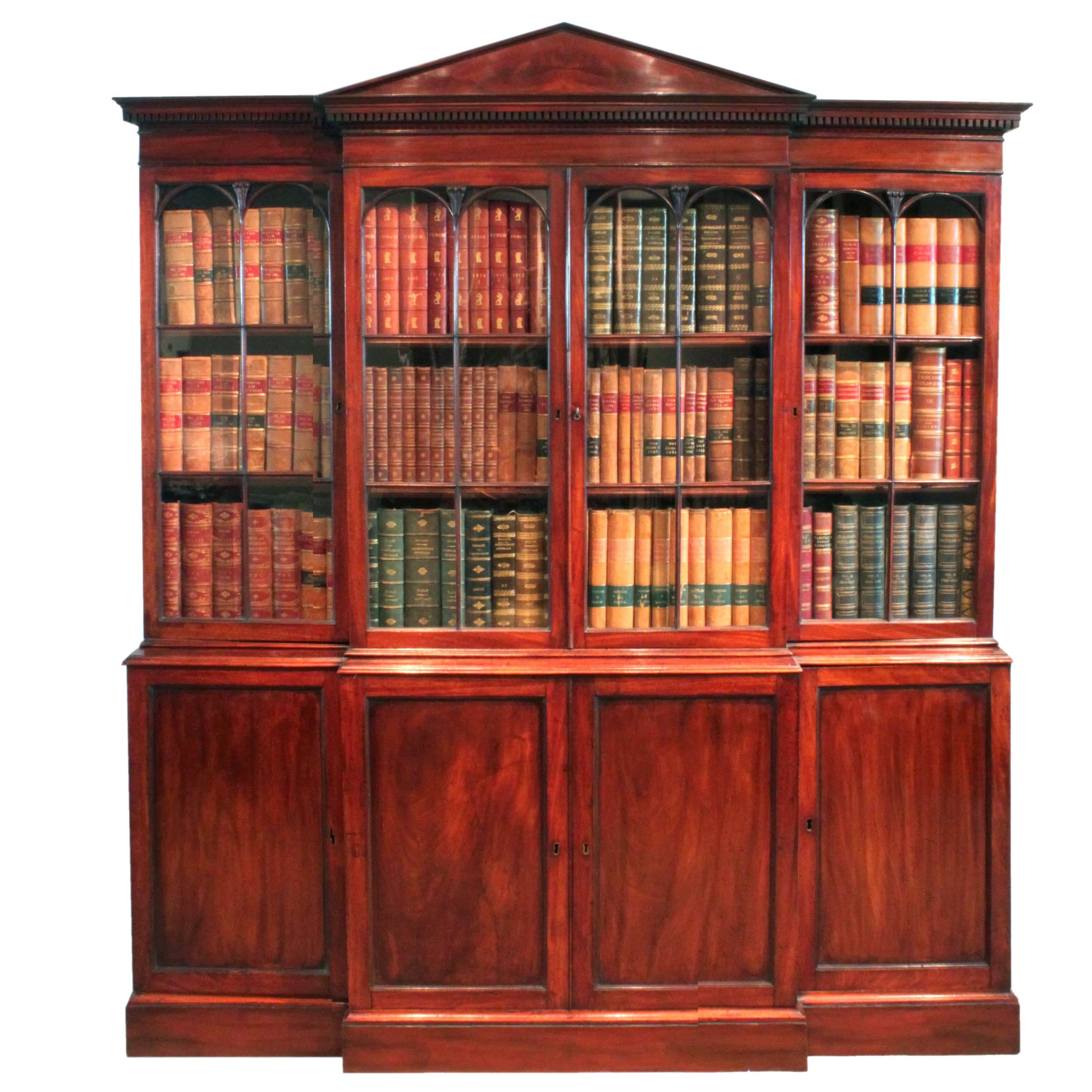 Georgian Breakfront Bookcase at 1stDibs | georgian bookcase, georgian ...