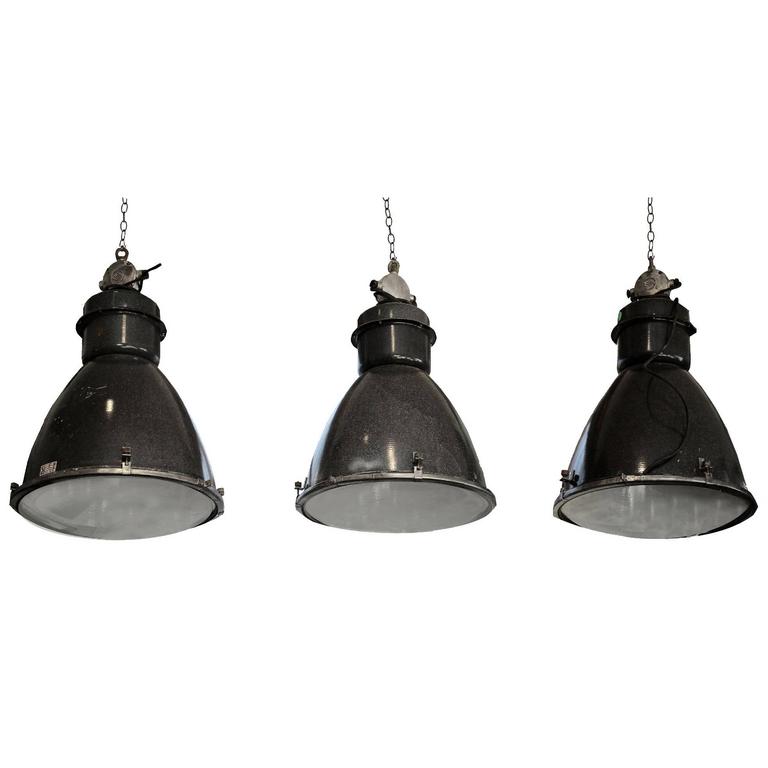 Large Industrial Lights at 1stDibs