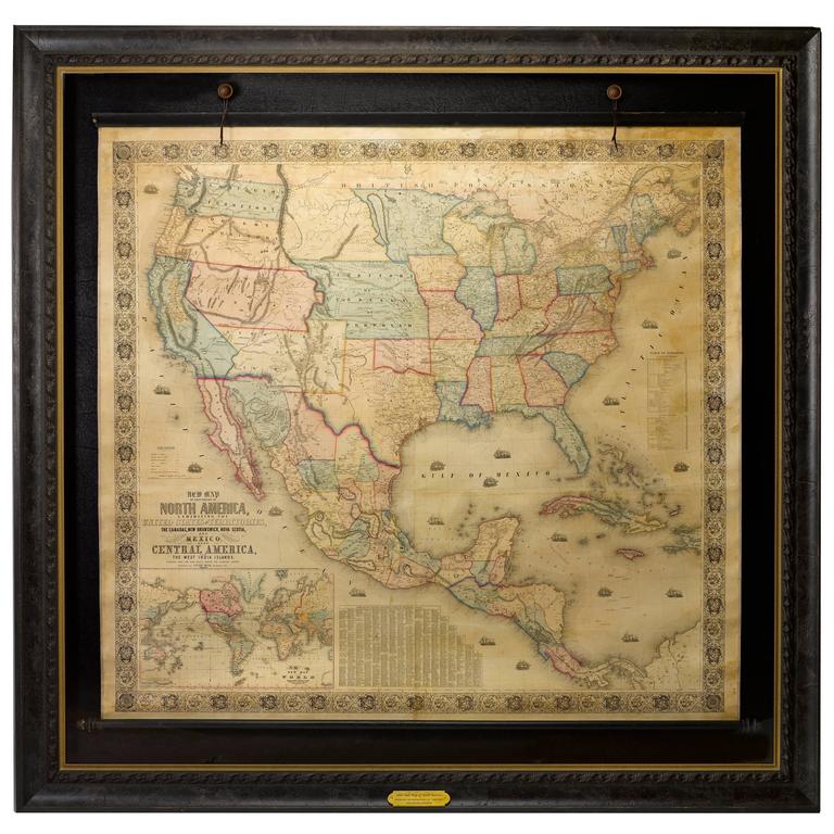 1854 "New Map of That Portion of North America" Published by Jacob Monk ...