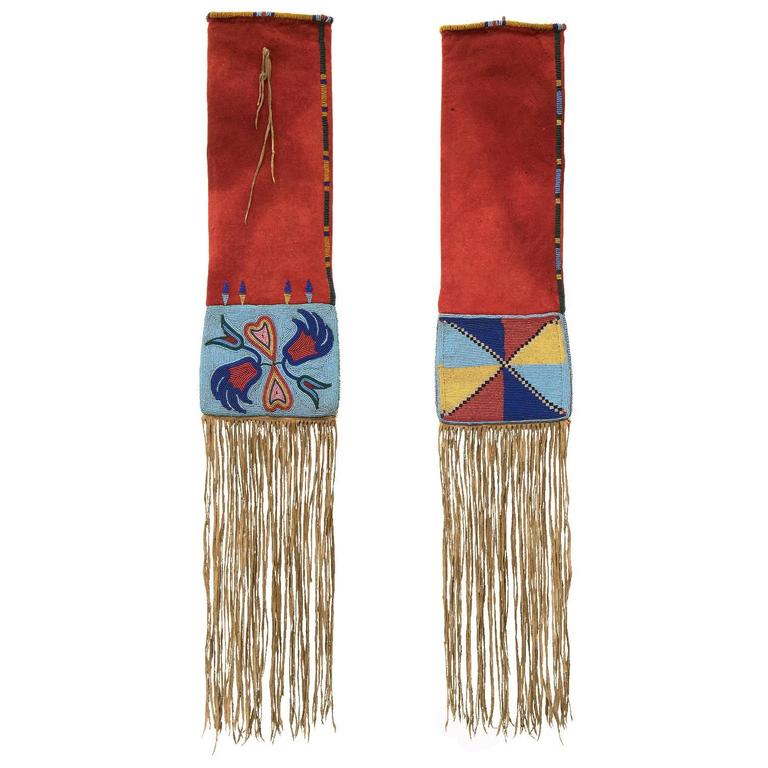 Antique Native American Beaded Tobacco Bag, Plateau, 19th Century at ...