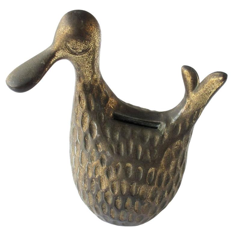 Ben Seibel Brass Bird Coin Bank Miniature Animal Sculpture Jenfredware ...
