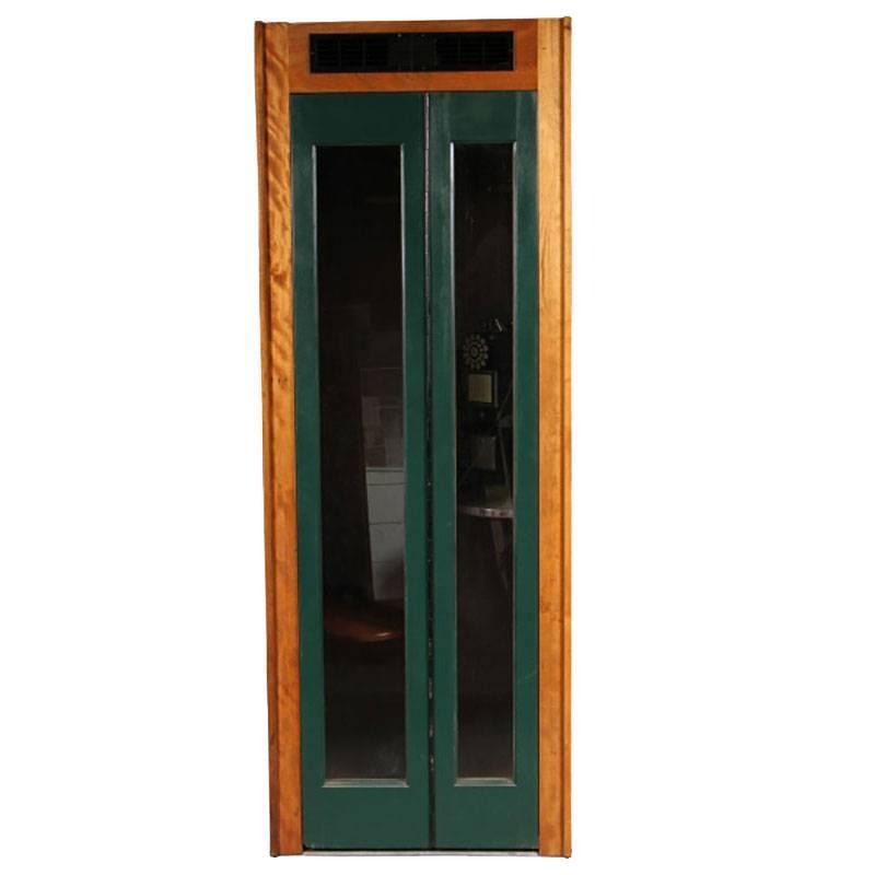 Vintage 1950s Era Interior Phone Booth For Sale at 1stdibs