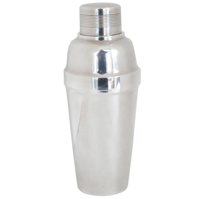 French Silver Plate Oversize Cocktail Shaker by Ercuis at 1stDibs