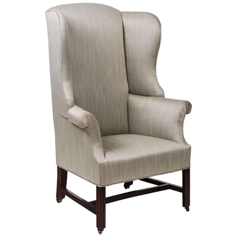 18th Century Georgian Upholstered Wing Chair For Sale at 1stDibs ...