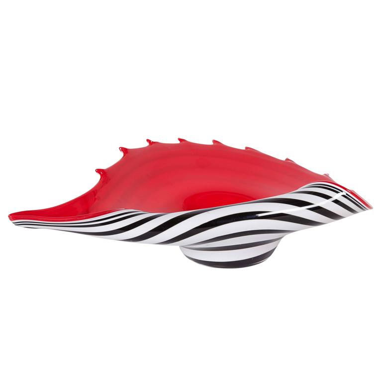 Modern Murano Glass Conch Shell Bowl at 1stDibs