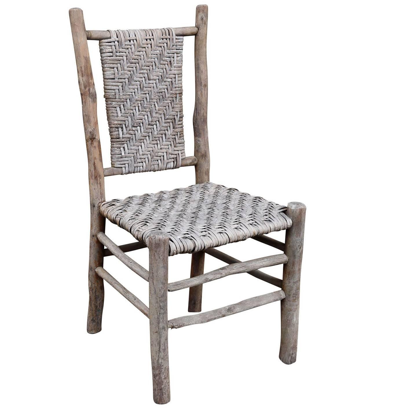Vintage Old Hickory Side Chair For Sale at 1stDibs