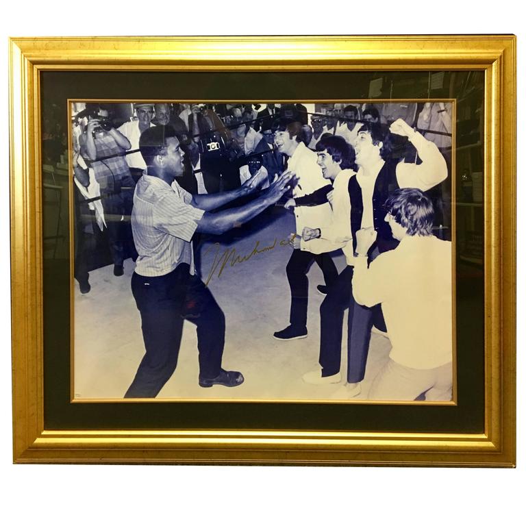 Muhammad Ali Featuring the Beatles Signed Autographed Print COA Boxing ...