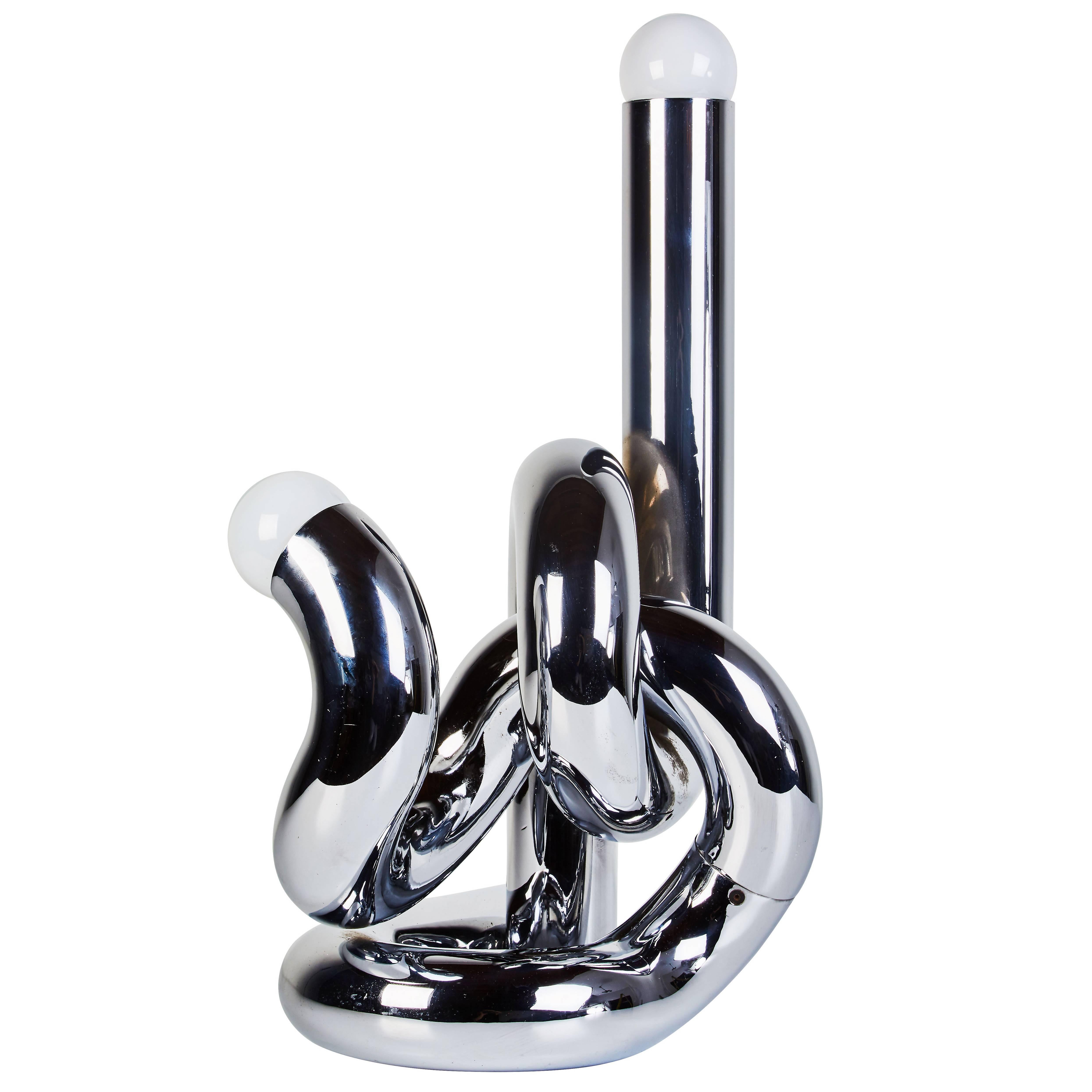 Chrome Table Lamp by Jay Spectre at 1stDibs