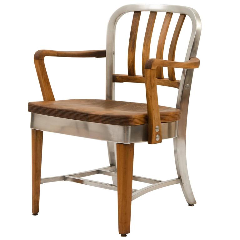 Shaw Walker Maple and Aluminum Model 8320-Ws Office Chair, circa 1940 ...
