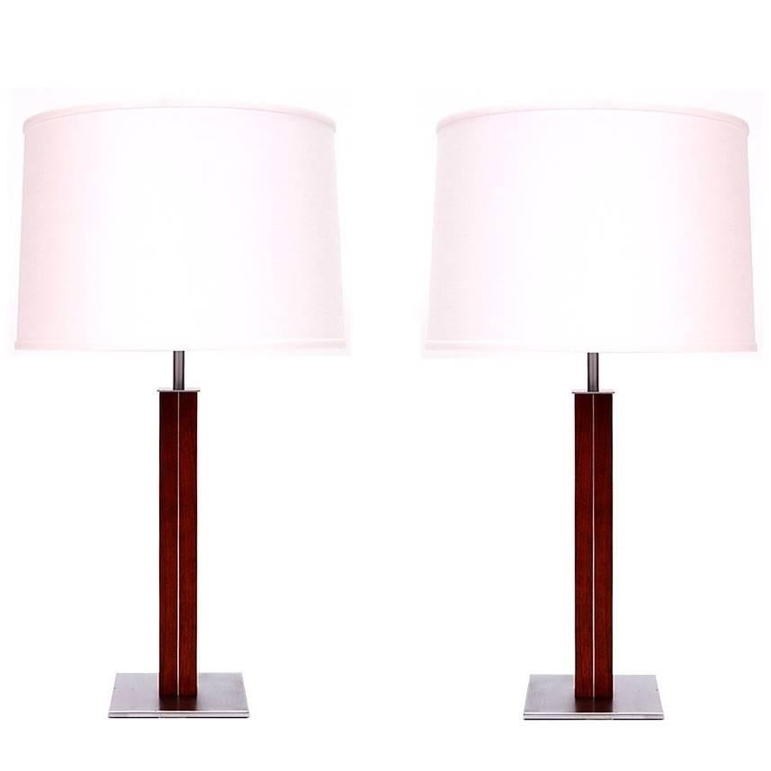 Impressive Pair of Brass Nessen Lamps at 1stDibs
