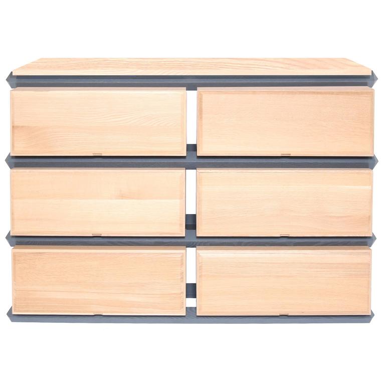 Stack Storage Six-Tier Wood Drawers with Wood Top For Sale at 1stdibs