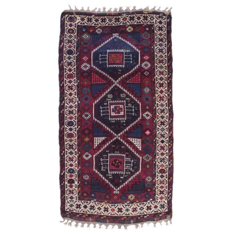 Sparkling Kurdish Rug at 1stdibs